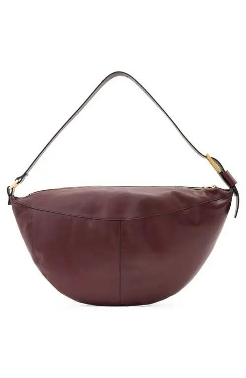 ALLSAINTS Luna Leather Shoulder Bag - Dark Red