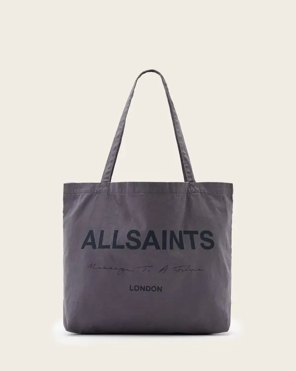 ALLSAINTS Printed Cotton Tote Bag - Blue