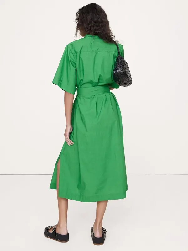 Banana Republic Cotton Poplin Utility Shirt Dress - Navy Blue | Editorialist