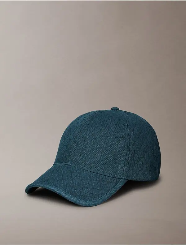 Calvin Klein Allover Emblem Logo Baseball Cap - Ocean