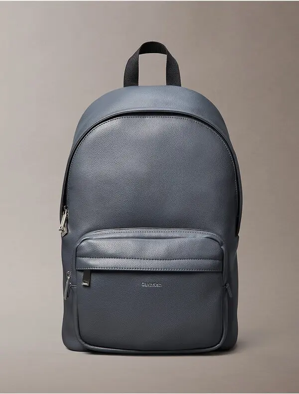 Calvin Klein Raised Logo Round Backpack - Iron Gate