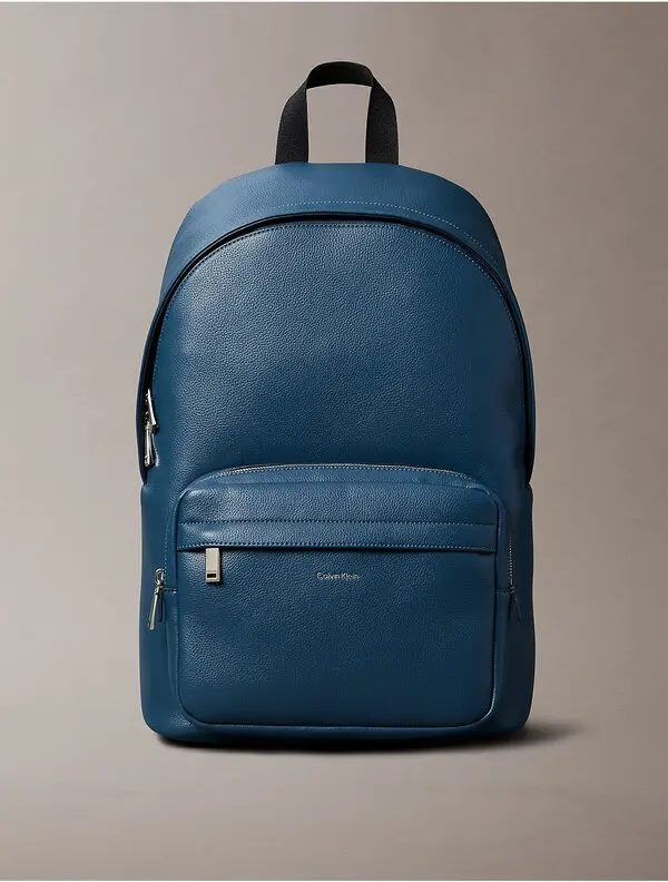 Calvin Klein Raised Logo Round Backpack - Moonlit Ocean