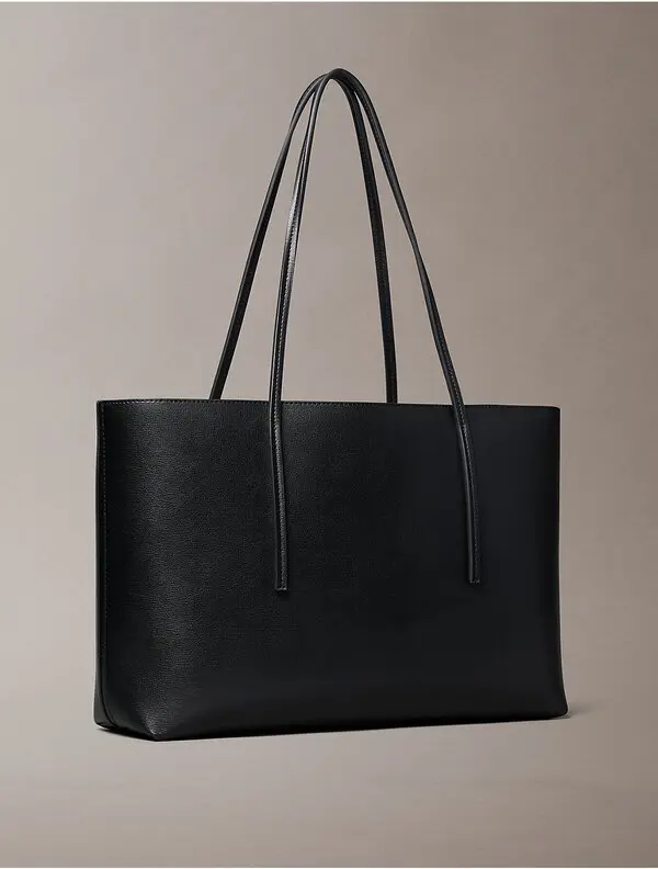 Calvin Klein Foil Logo Tote - Black/toasted Coconut