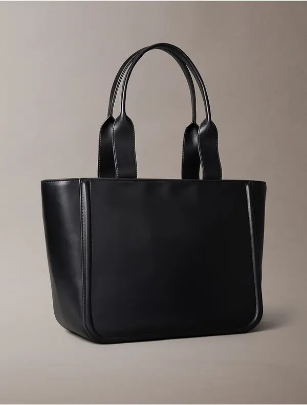 Calvin Klein Embossed Monogram Tote Bag - Black