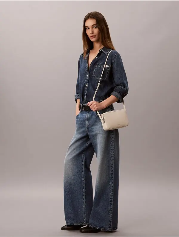 Calvin Klein Foil Logo Camera Bag - Light Hay