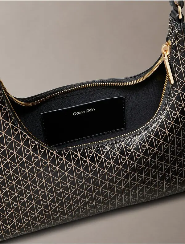 Calvin Klein Allover Emblem Logo Shoulder Bag