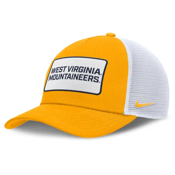 Nike West Virginia On-field Rise College Trucker Adjustable Hat - Yellow