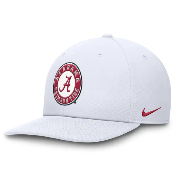 Nike Alabama Crimson Tide Primetime Pro Dri-fit College Adjustable Cap - White
