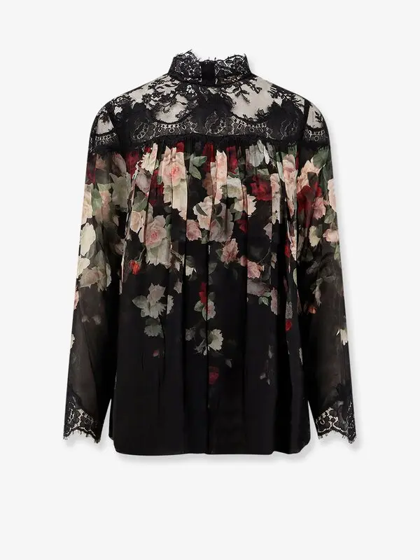 Zimmermann Hypnotic Lace Yoke Viscose Blouse