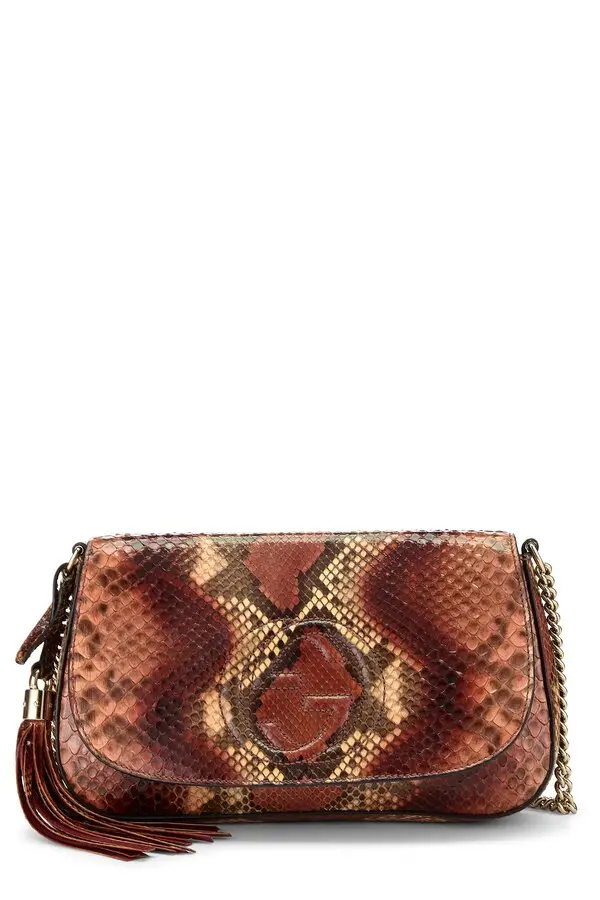 Gucci Python Soho Chain Flap Crossbody