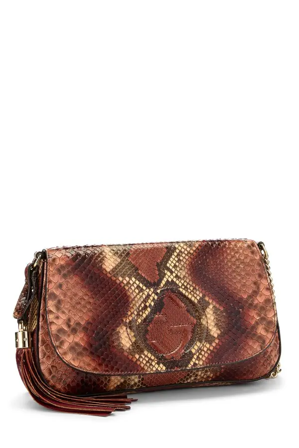 Gucci Python Soho Chain Flap Crossbody