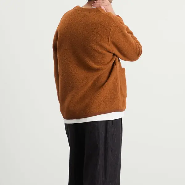 Universal Works Wool Fleece Cardigan - Rust