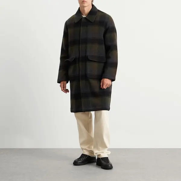 Universal Works Berlin Wool Check Account Coat
