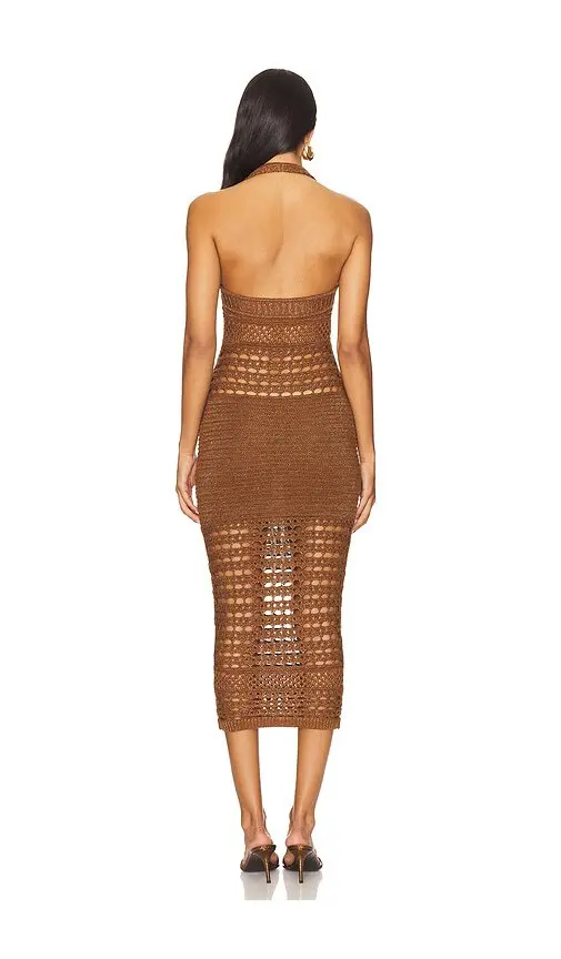 Retrofete Jaycee Crochet Dress - Brown