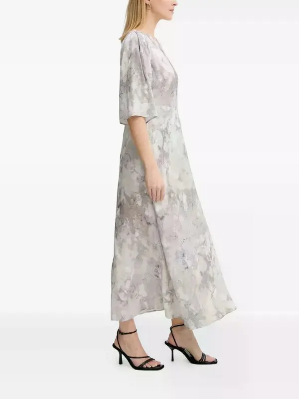 GESTUZ Marble-print Midi Dress