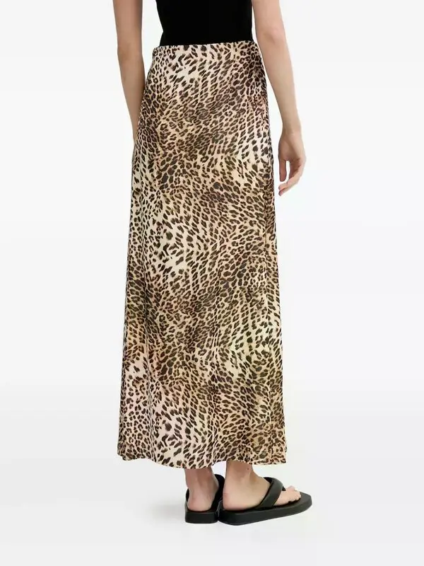 GESTUZ Gzleelo Leopard-print Midi Skirt