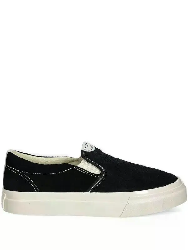S.W.C STEPNEY WORKERS CLUB Lister Optical Suede Sneakers - Black