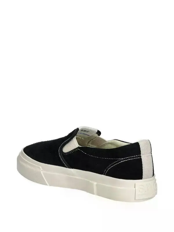 S.W.C STEPNEY WORKERS CLUB Lister Optical Suede Sneakers - Black