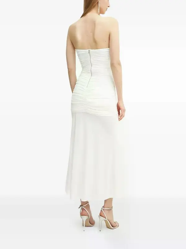 Bardot Ruched Strapless Maxi Dress