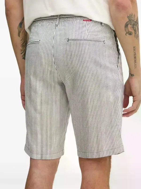 JOOP! Striped Cotton-linen Blend Shorts