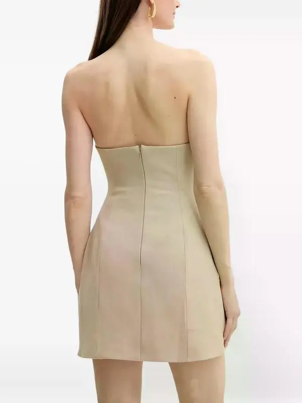 Bardot Madeline Strapless Mini Dress - Neutrals