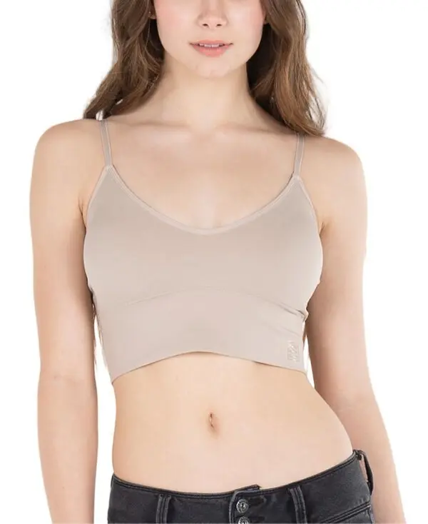 BRABAR Everyday Longline Cami Bra With Keyhole Back - Mushroom