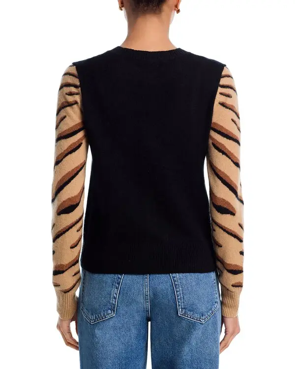 Aqua 100% Cashmere Animal Cardigan