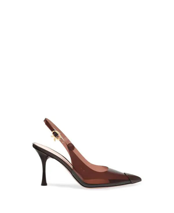 GIANVITO ROSSI Diana 85 Slingback Pumps - Brown Tpu