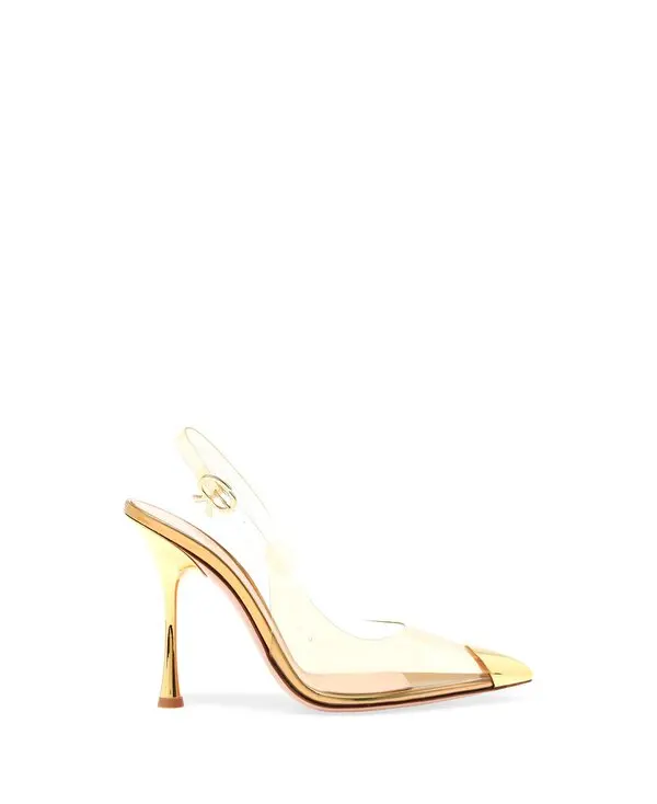 GIANVITO ROSSI Diana Slingback Pumps - Gold Tpu