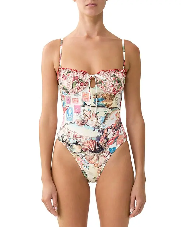 Camilla Printed Underwire One Piece Swimsuit - Notes From The Road