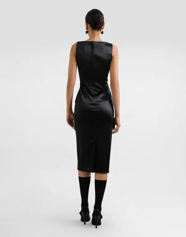 Dolce & Gabbana Stretch Satin Dress - Grey