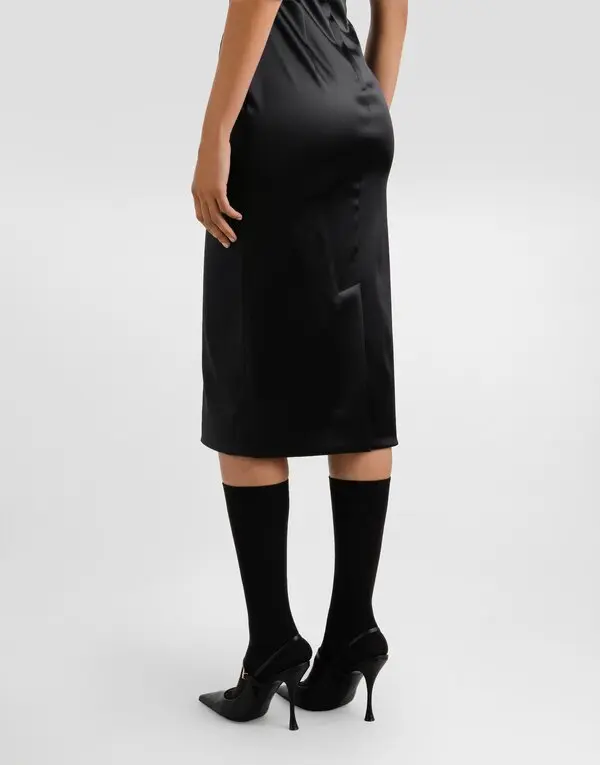 Dolce & Gabbana Stretch Satin Dress - Grey