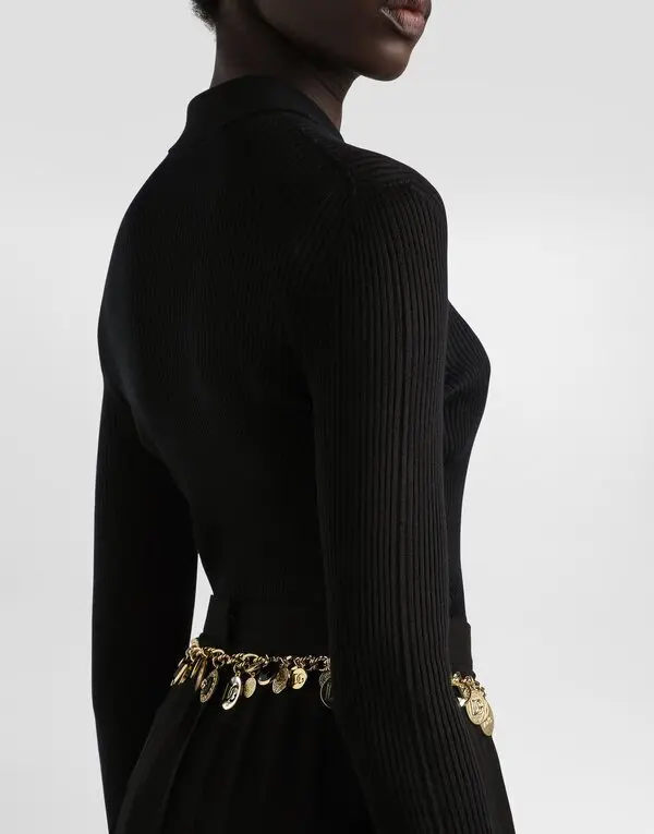 Dolce & Gabbana Cashmere Polo Sweater - Black