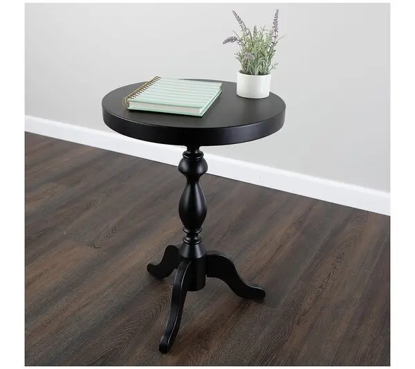 LAVISH HOME Vintage Round Pedestal Accent Side Table