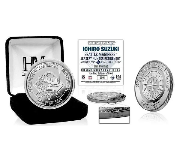 HIGHLAND MINT Ichiro Suzuki Seattle Mariners Re Tirement Coin - One-color