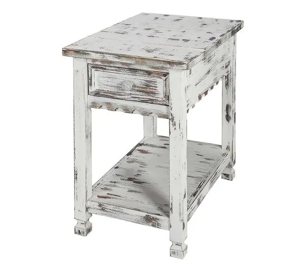 ALATERRE FURNITURE Cottage Chairside End Table Shabby Chic - One-color