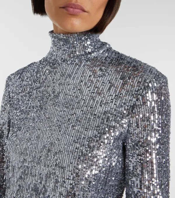 Rabanne Sequined Top - Silver