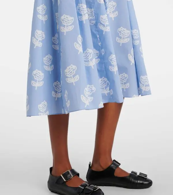 Marni Floral Cotton Midi Dress