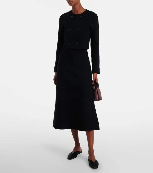Dorothee Schumacher Sharp Ambition Wool-blend Midi Skirt