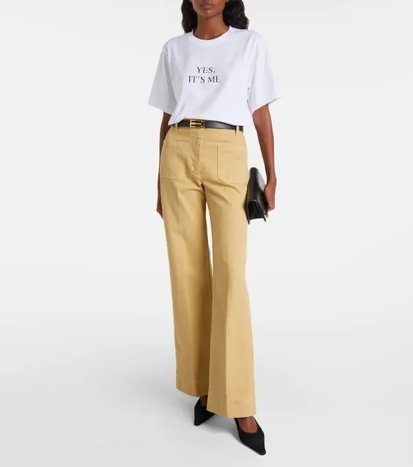 Victoria Beckham Alina High-rise Flared Jeans - Yellow