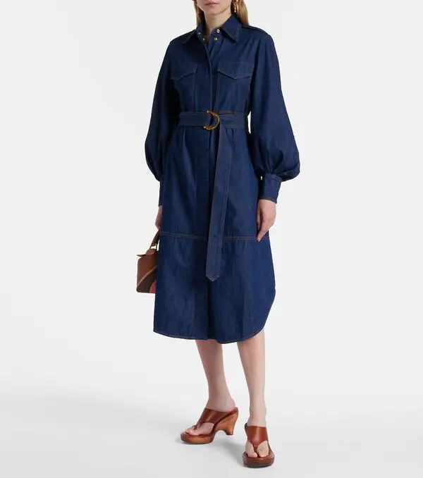 Zimmermann Denim Midi Shirt Dress