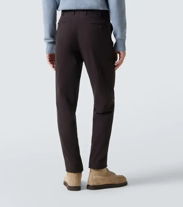 Loro Piana Carlo Cotton-blend Chinos In Vintage - Brown
