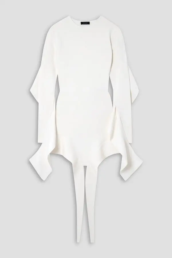 MUGLER Asymmetric Stretch-knit Mini Dress