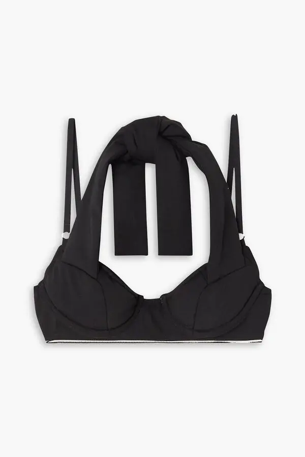 Jacquemus Cuscinu Woolblend Halterneck Bra Top - Black