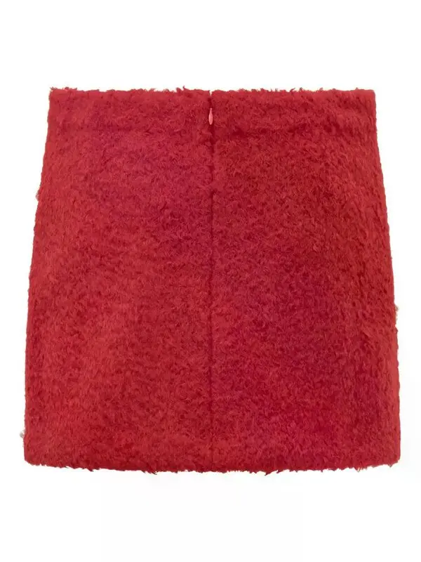 DES_PHEMMES Pearl-embellished Mini Skirt - Red