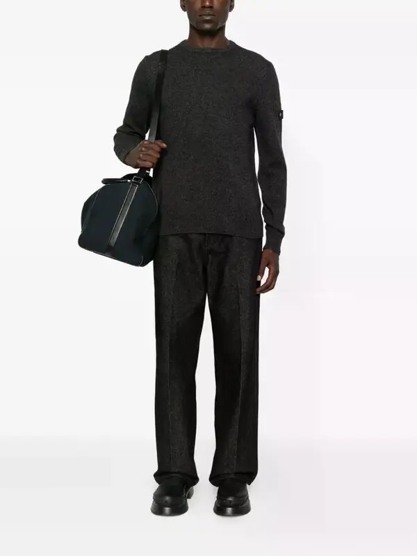 Peuterey Patch-logo Crew-neck Sweater - Grey