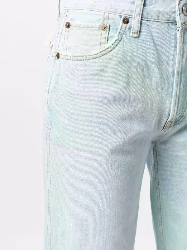 RE/DONE Wide-leg Distressed Jeans