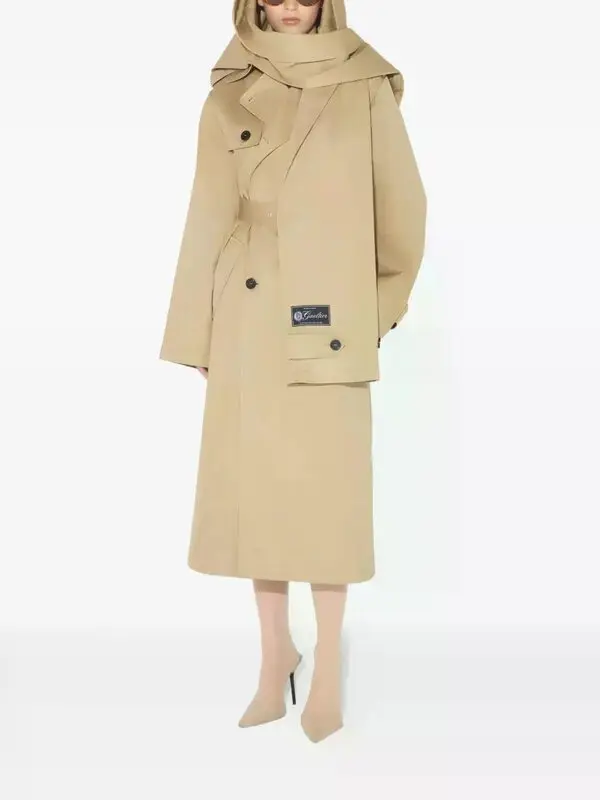 JEAN PAUL GAULTIER Double-breasted Belted Trench Coat