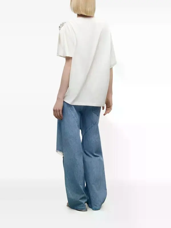 AREA Crystal-embellished Pocket Jeans
