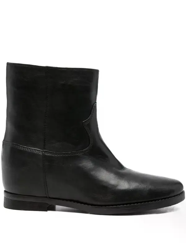 JULIE DEE Leather Ankle Boots